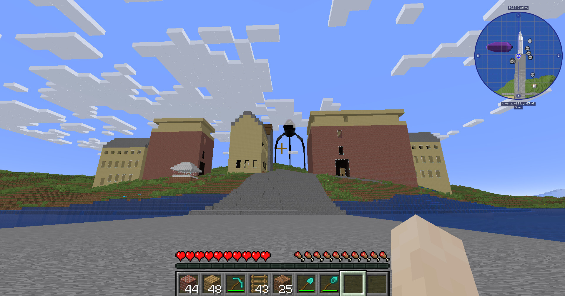 War of the worlds tripod Minecraft Map