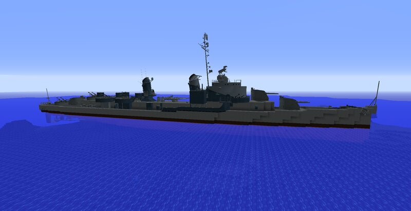 [Remake] The U.S. Navy destroyer USS Gearing DD-710 1:1 scale Minecraft Map