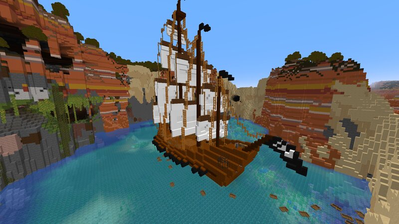 Pirate Ship full interior (download) Minecraft Map