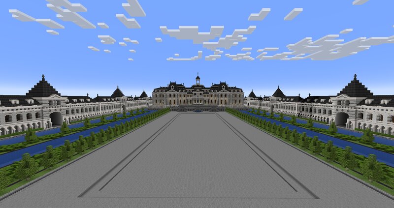 French Chateau (With interior) - Vaux le Vicomte inspired Minecraft Map