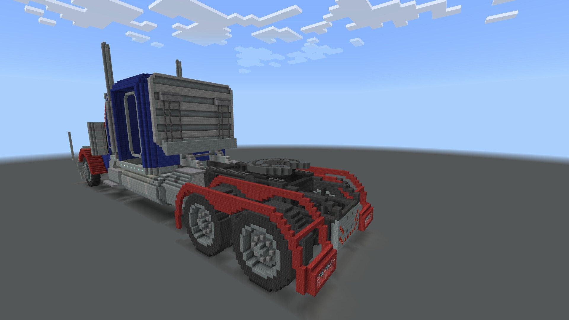 Optimus Prime Peterbilt 379 Transport Truck (WIP) Minecraft Map