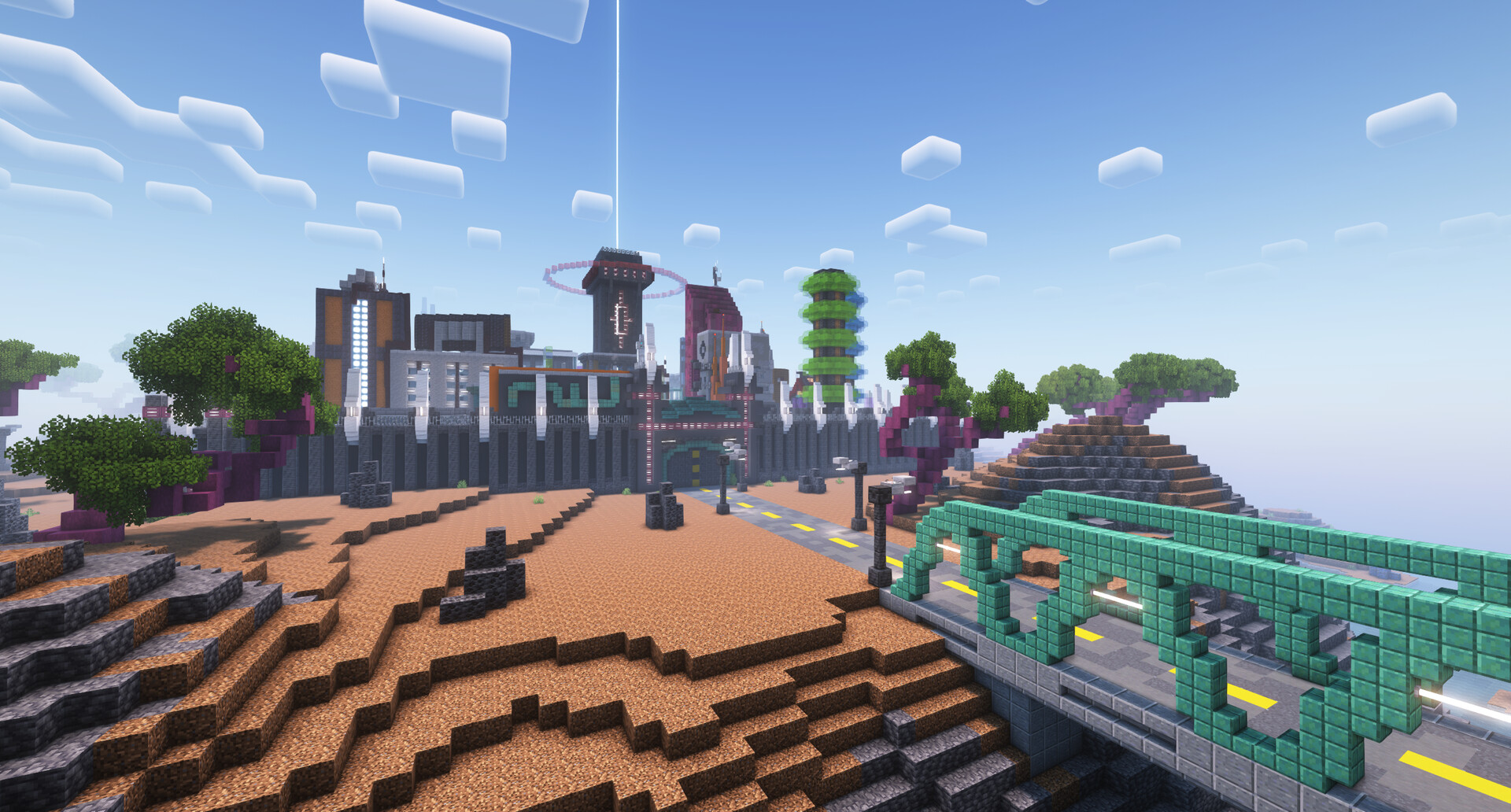 Cyberpunk town Minecraft Map