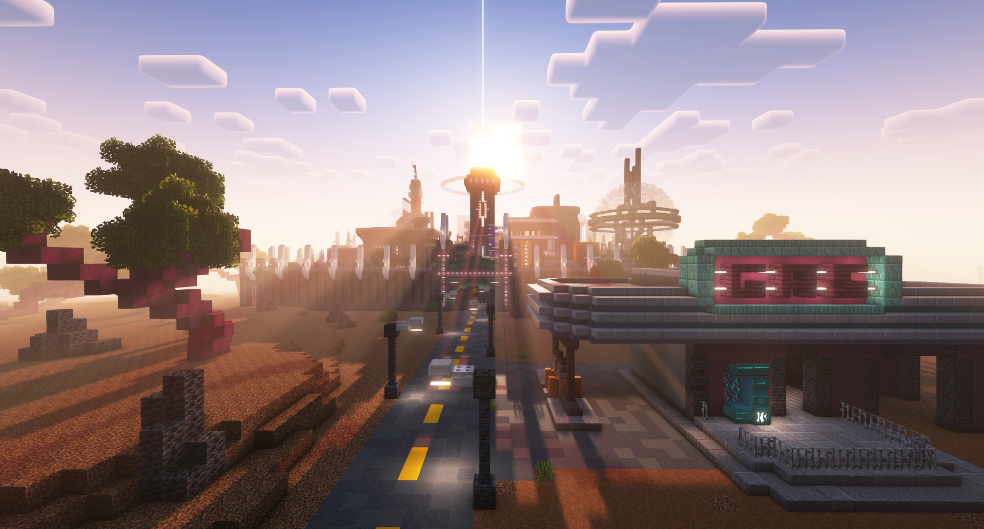 Cyberpunk town Minecraft Map