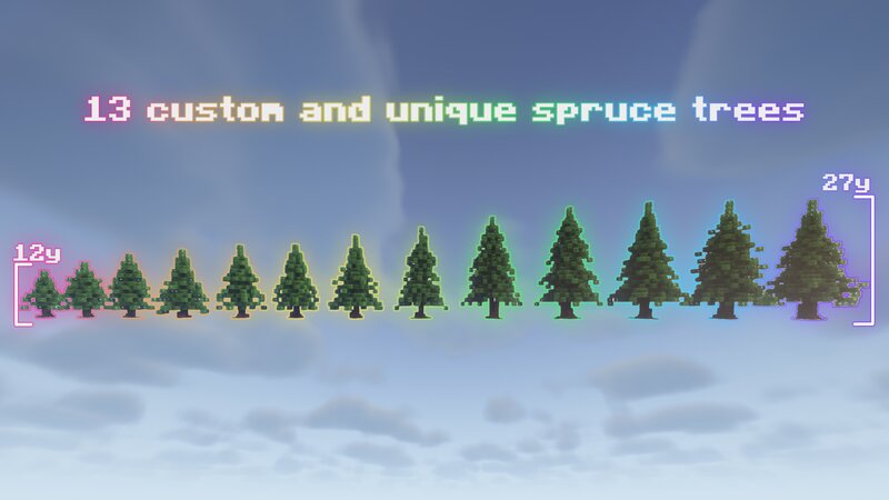 [Schematic] Spruce Trees 13 Set Minecraft Map