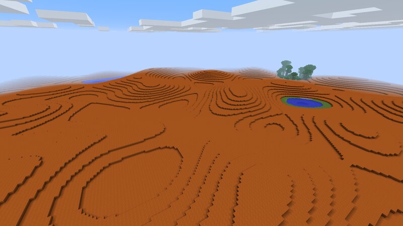 Red Sandstone Many Lakes Large Map Minecraft Map
