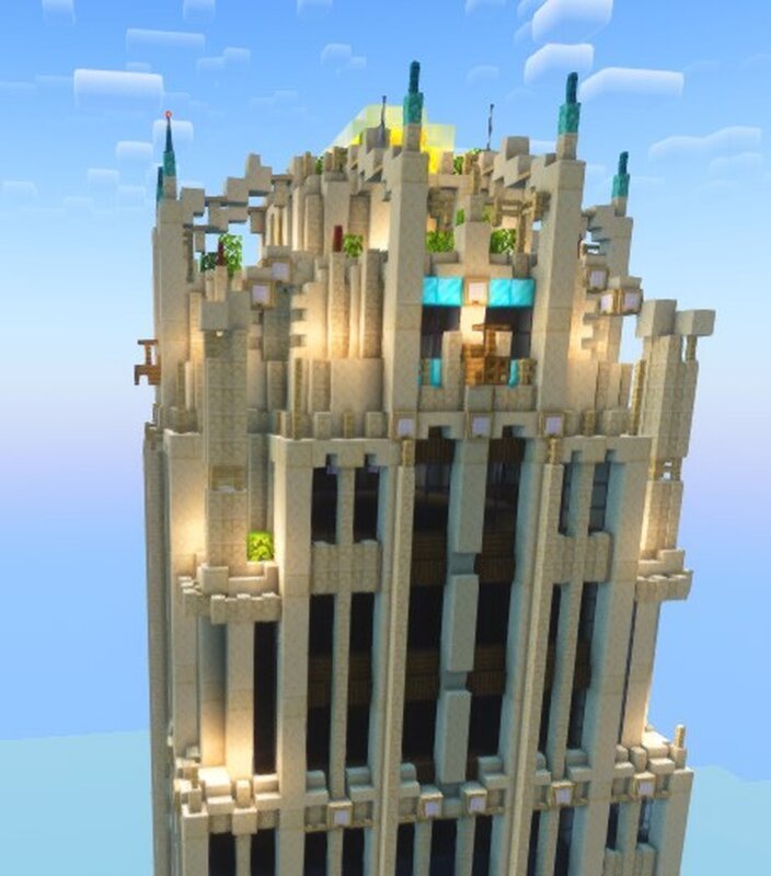 Art Deco Skyscraper I The Pointer Building I Download Minecraft Map