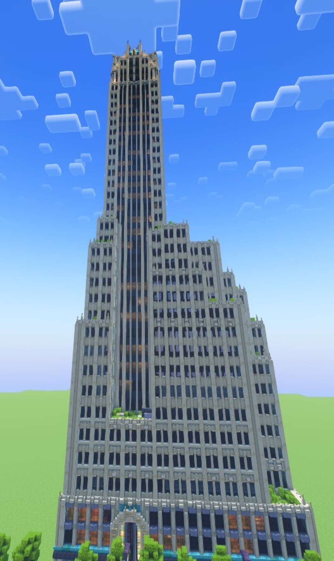 Art Deco Skyscraper I The Pointer Building I Download Minecraft Map