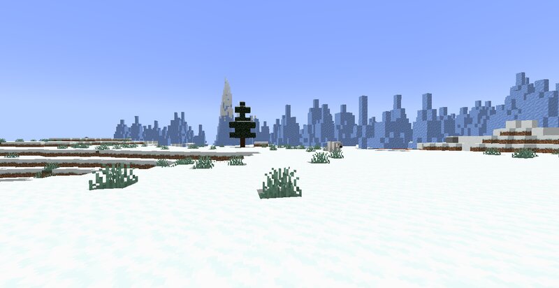Spawn on icy island in frozen ocean Minecraft Map