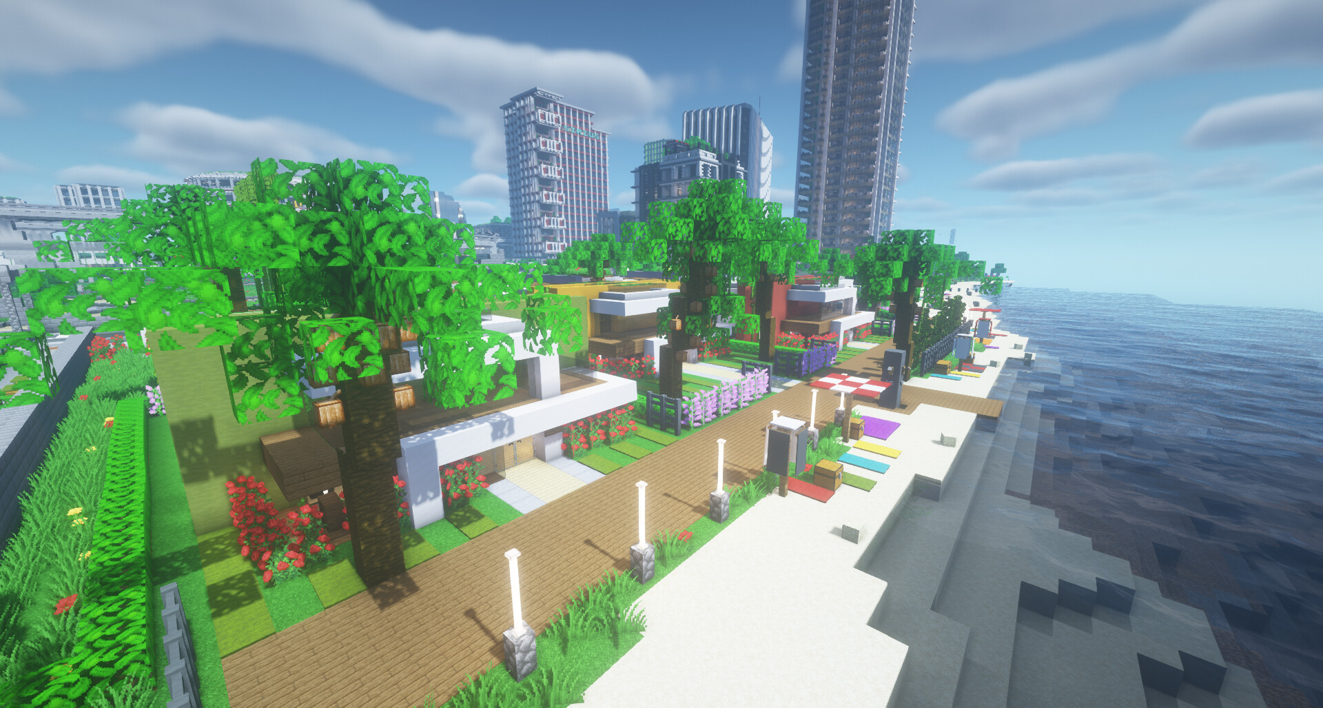 NLC beach promenade - Dawnbeach NLC | by ArcturusPhoenix Minecraft Map