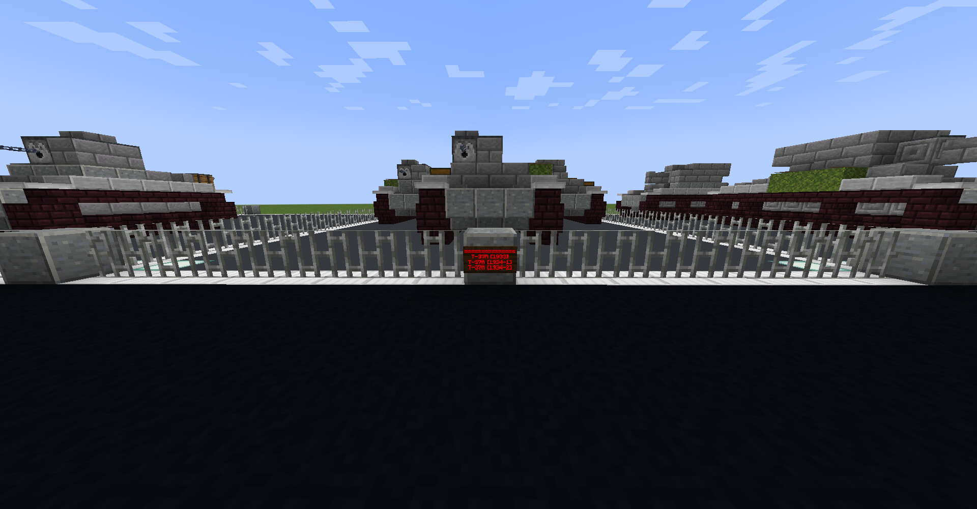A large set of tanks Minecraft Map