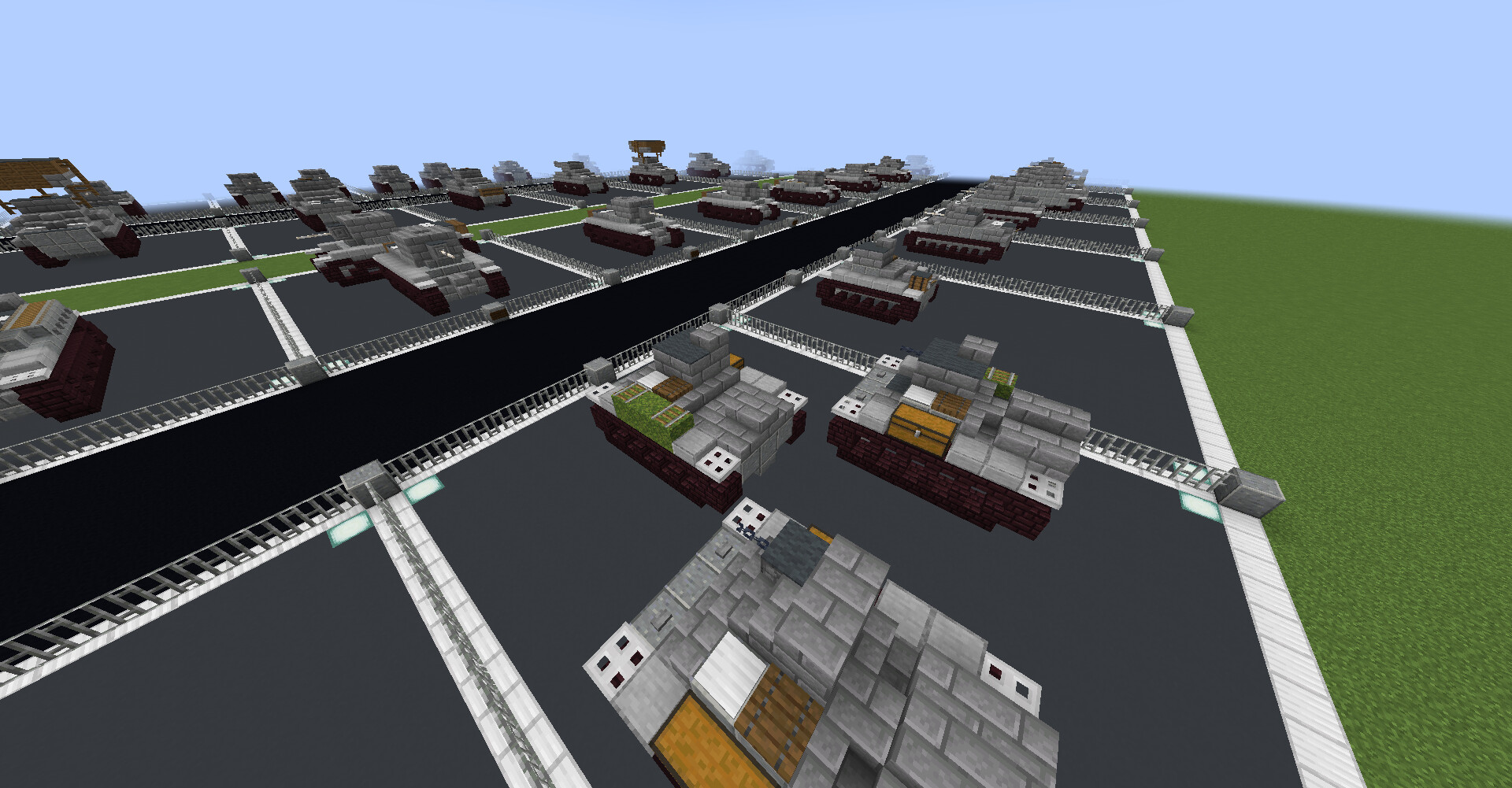 A large set of tanks Minecraft Map