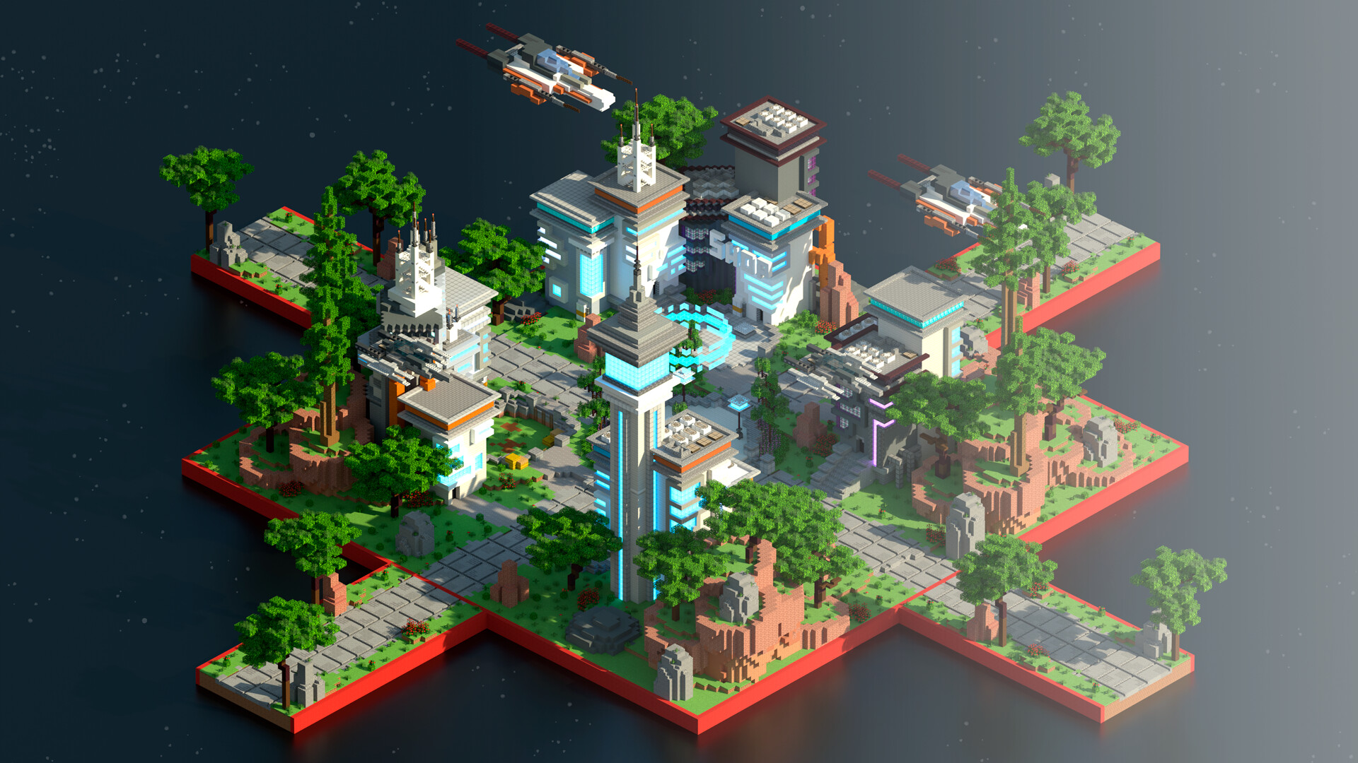 Spawn HCF Sci-fi 1.8 - 1.17 Minecraft Map