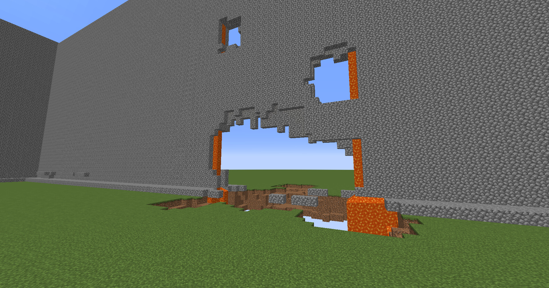 AOT walls w/ explosion feature Minecraft Map