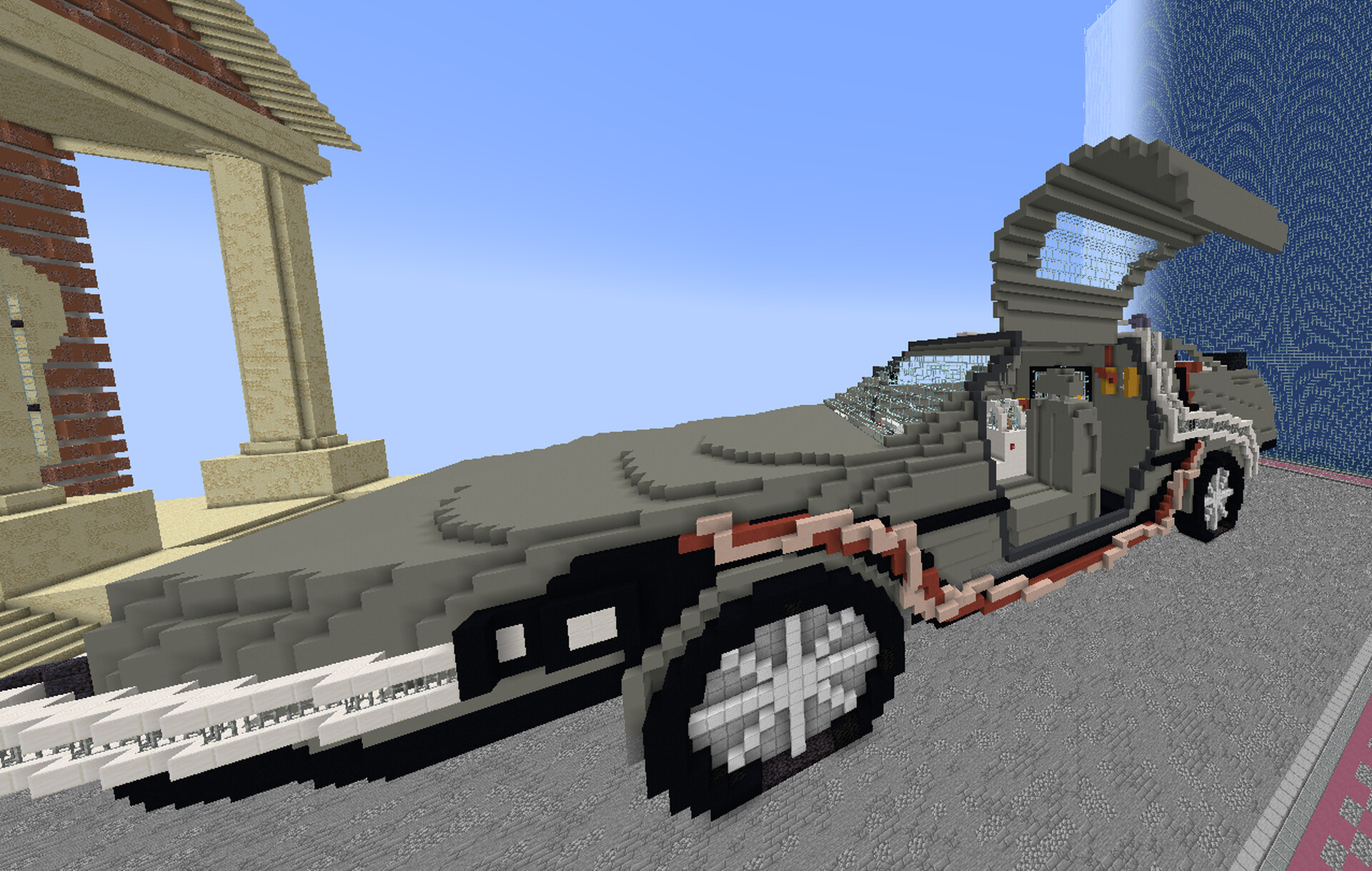 DeLorean from Back to The Future! Minecraft Map