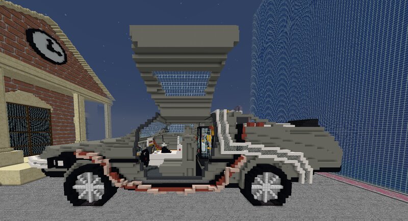 DeLorean from Back to The Future! Minecraft Map