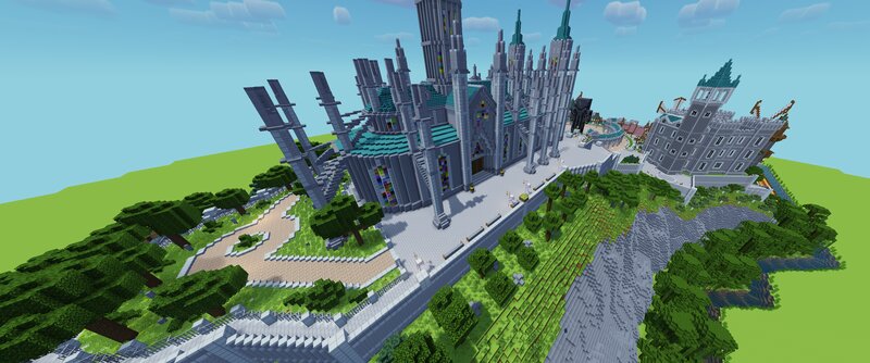 When you sorta build Mondstadt Minecraft Map
