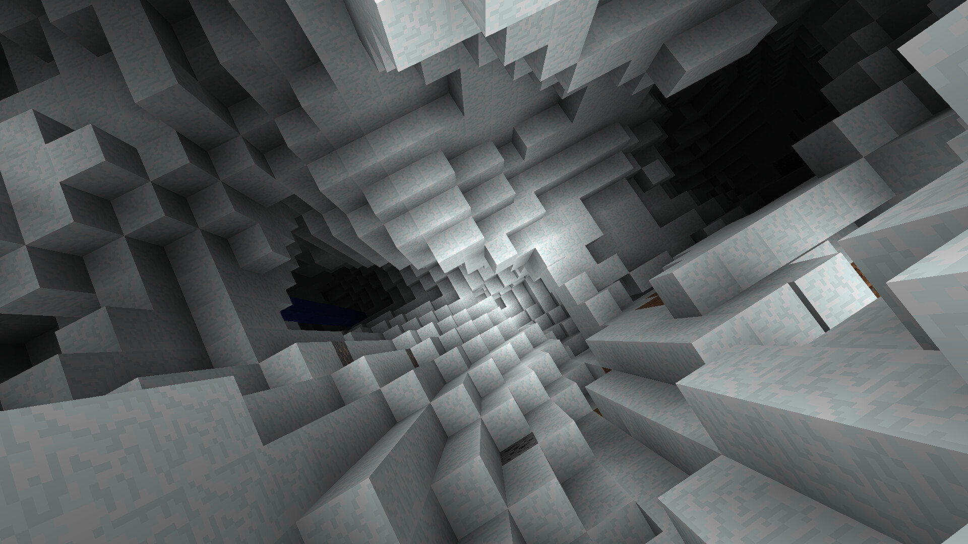 Frozen Snow Field with many Caverns Minecraft Map