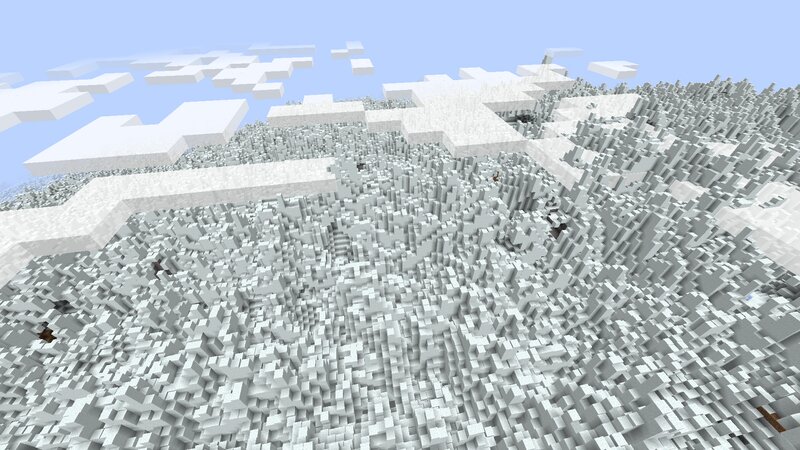 Frozen Snow Field with many Caverns Minecraft Map