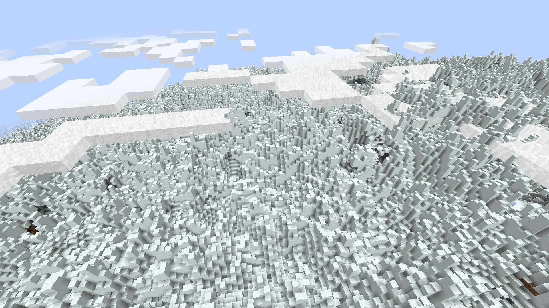 Frozen Snow Field with many Caverns Minecraft Map