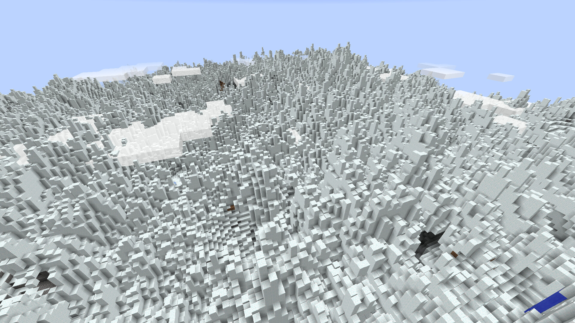 Frozen Snow Field with many Caverns Minecraft Map