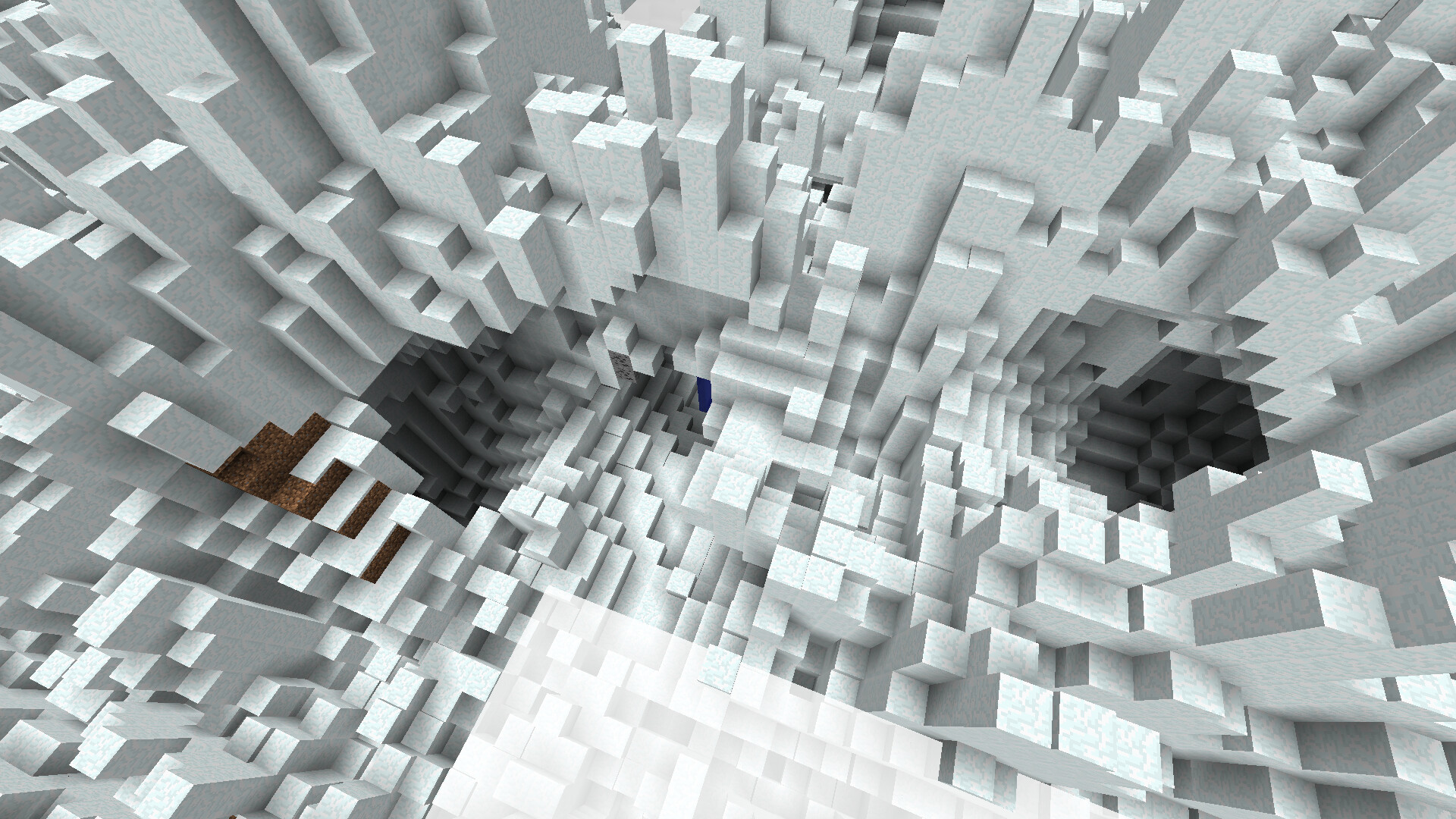 Frozen Snow Field with many Caverns Minecraft Map