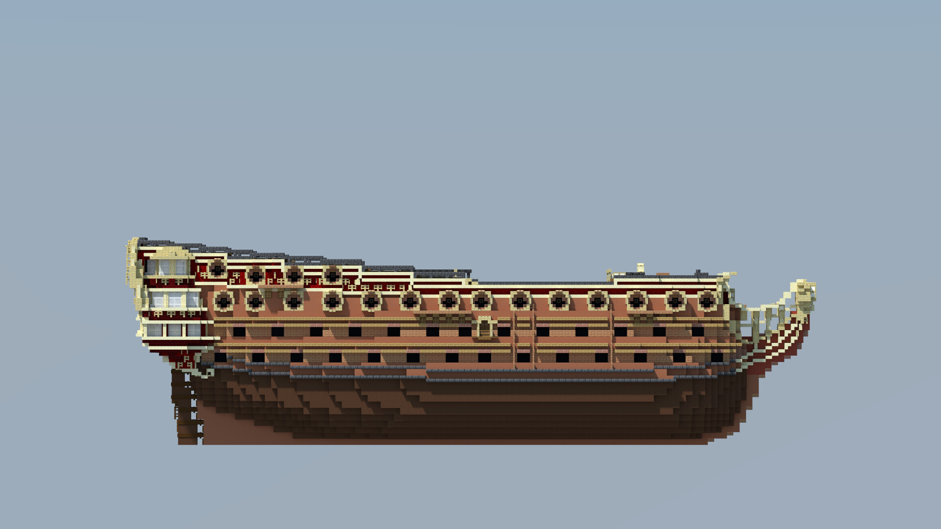 1702-07 90-gun three-decker ship of the line Minecraft Map