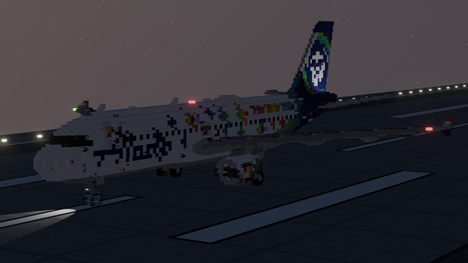 3:1 A320-200 Plane [ Air Alaska Fly With Pride Livery ] Minecraft Map
