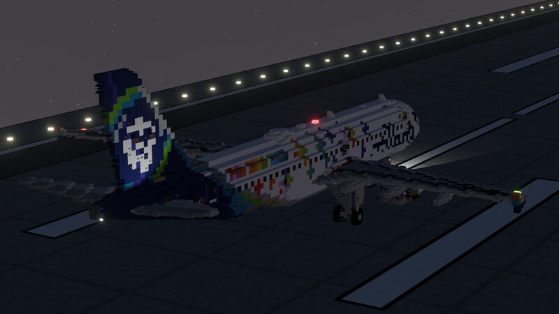 3:1 A320-200 Plane [ Air Alaska Fly With Pride Livery ] Minecraft Map