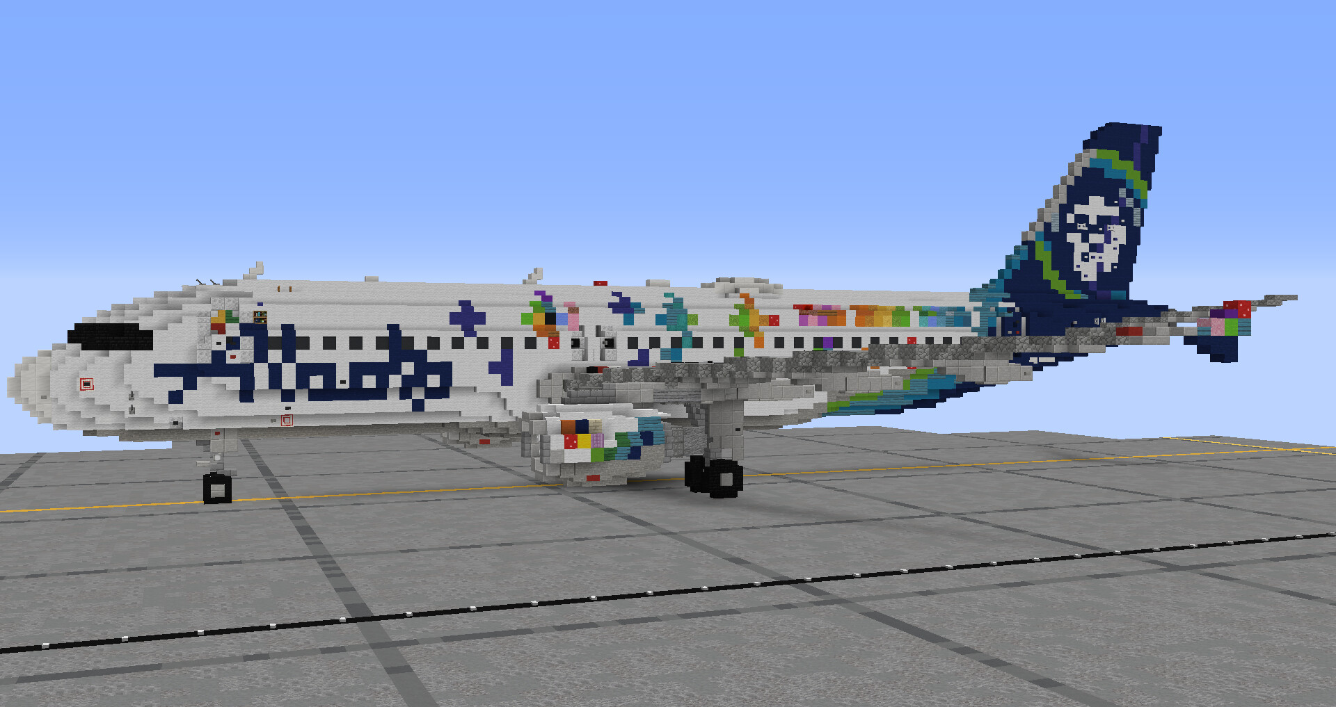 3:1 A320-200 Plane [ Air Alaska Fly With Pride Livery ] Minecraft Map