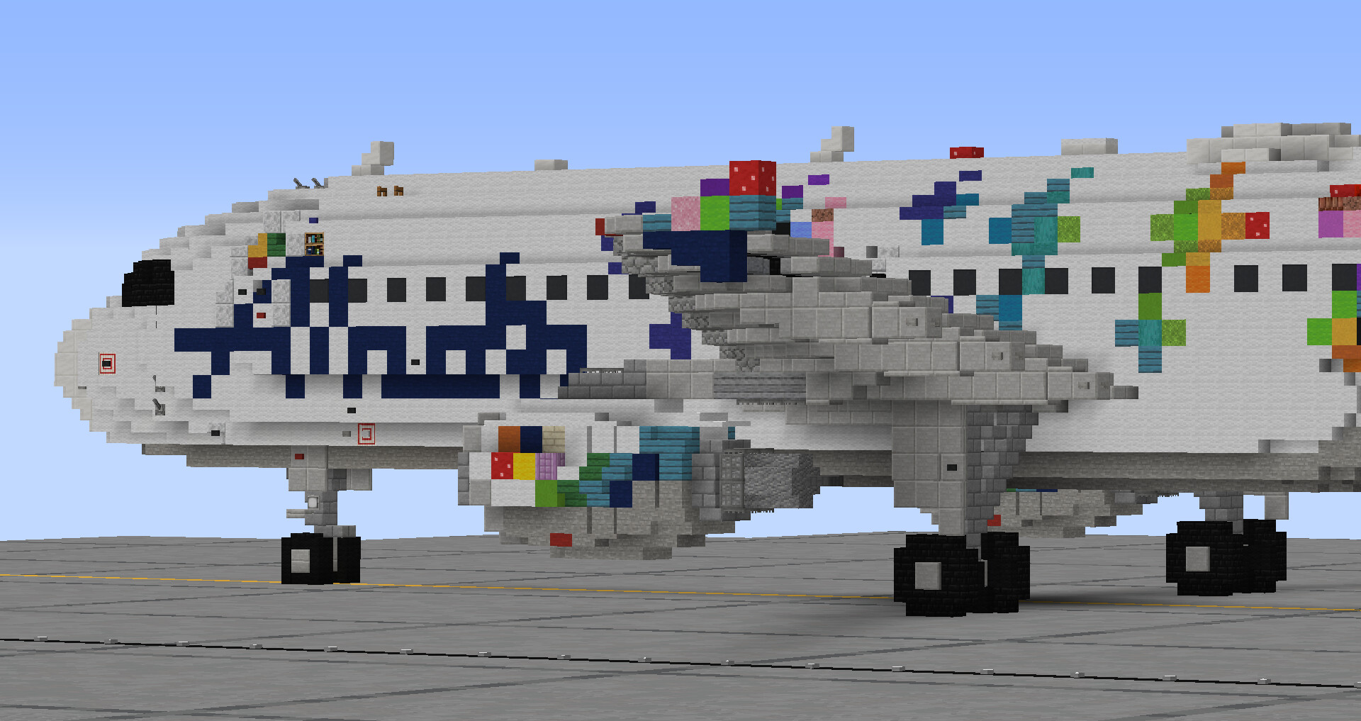 3:1 A320-200 Plane [ Air Alaska Fly With Pride Livery ] Minecraft Map