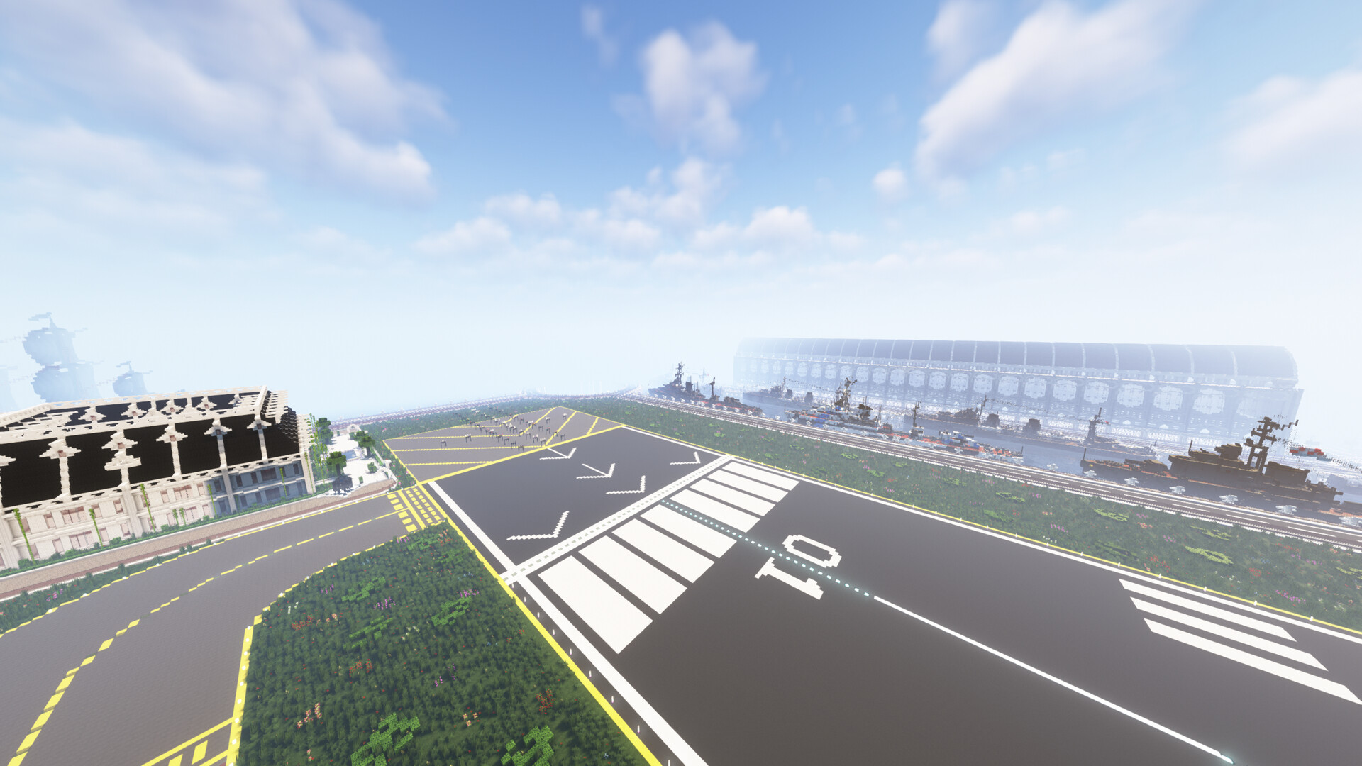 Vast Quartz Semi-Fantasy, Baroque Floating Military Base, Airfield ...