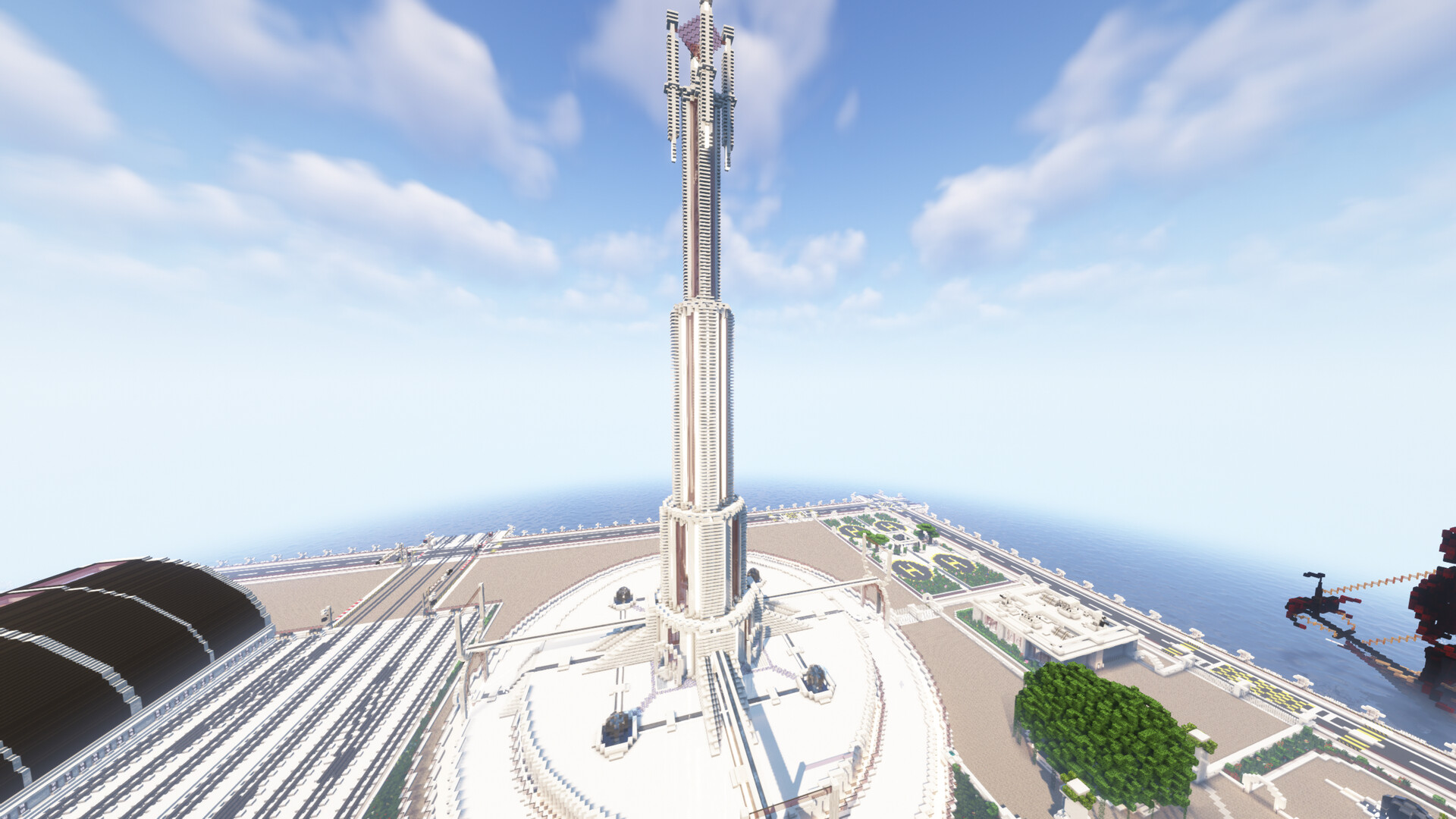 Vast Quartz Semi-Fantasy, Baroque Floating Military Base, Airfield ...