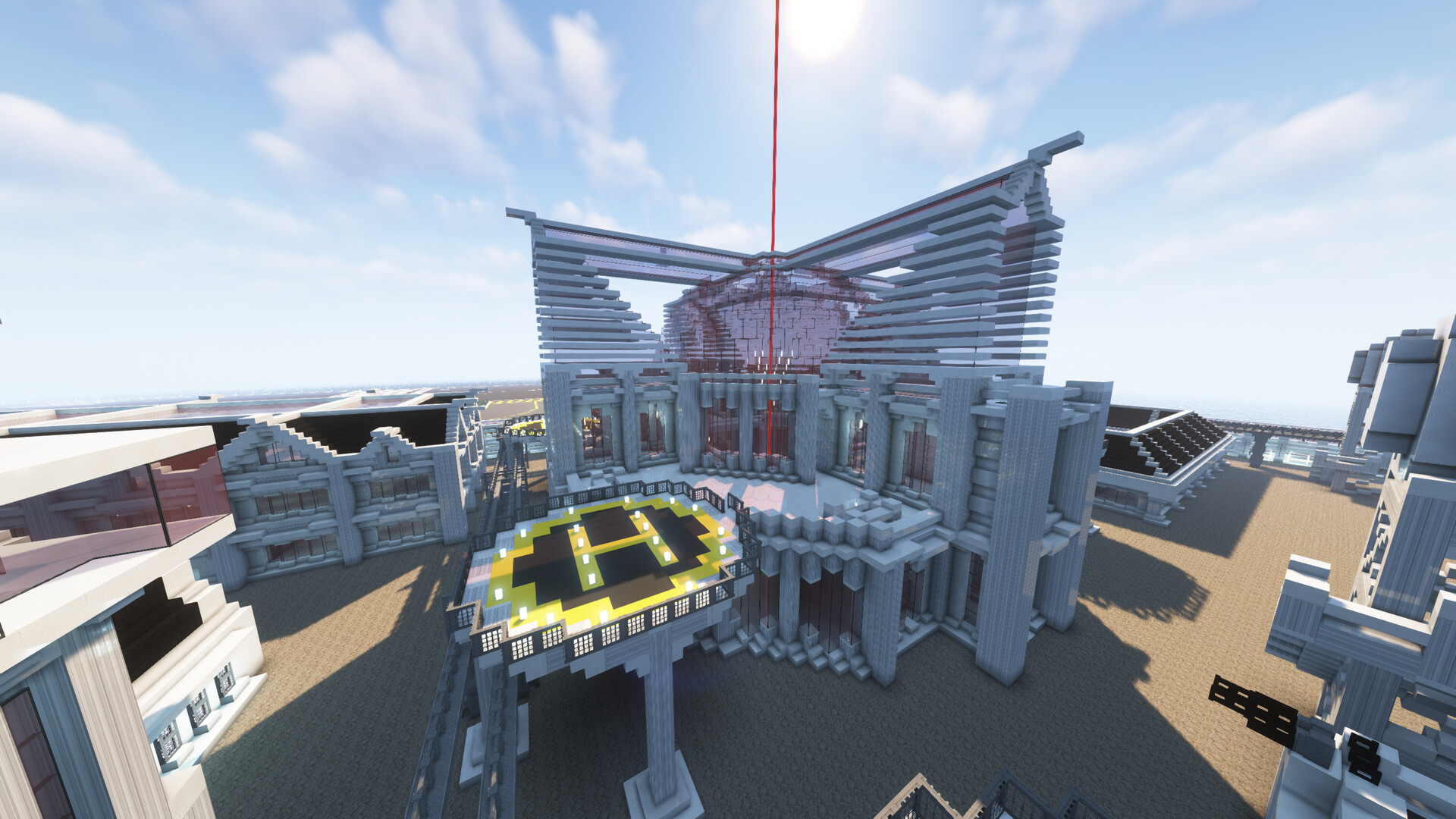 Vast Quartz Semi-Fantasy, Baroque Floating Military Base, Airfield ...