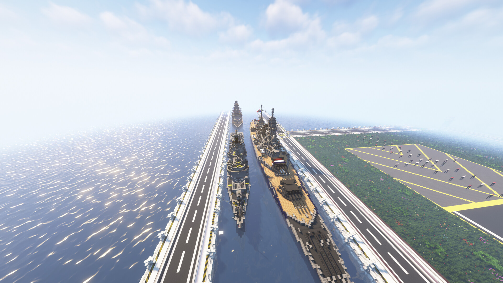Vast Quartz Semi-Fantasy, Baroque Floating Military Base, Airfield ...