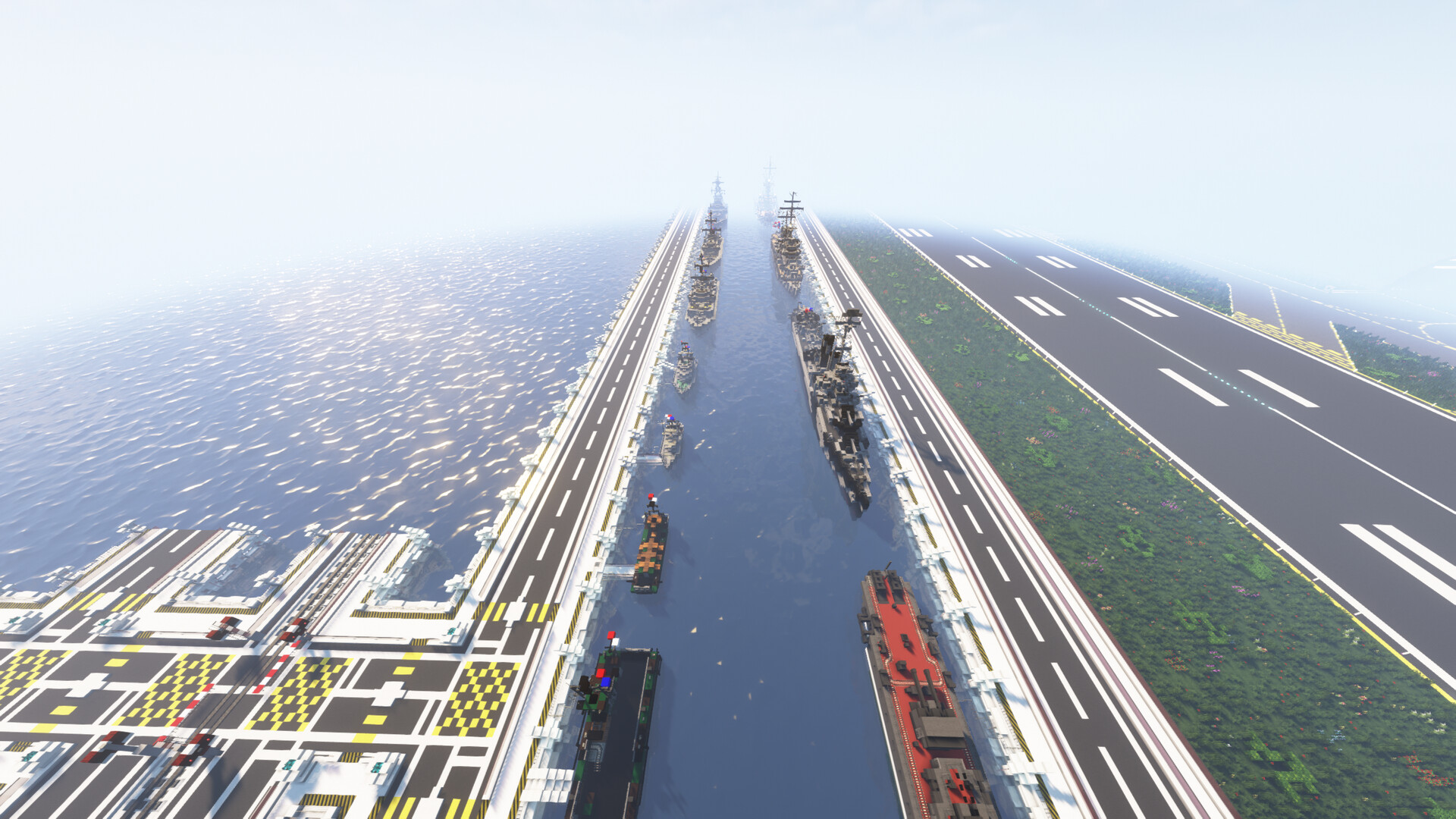Vast Quartz Semi-Fantasy, Baroque Floating Military Base, Airfield ...