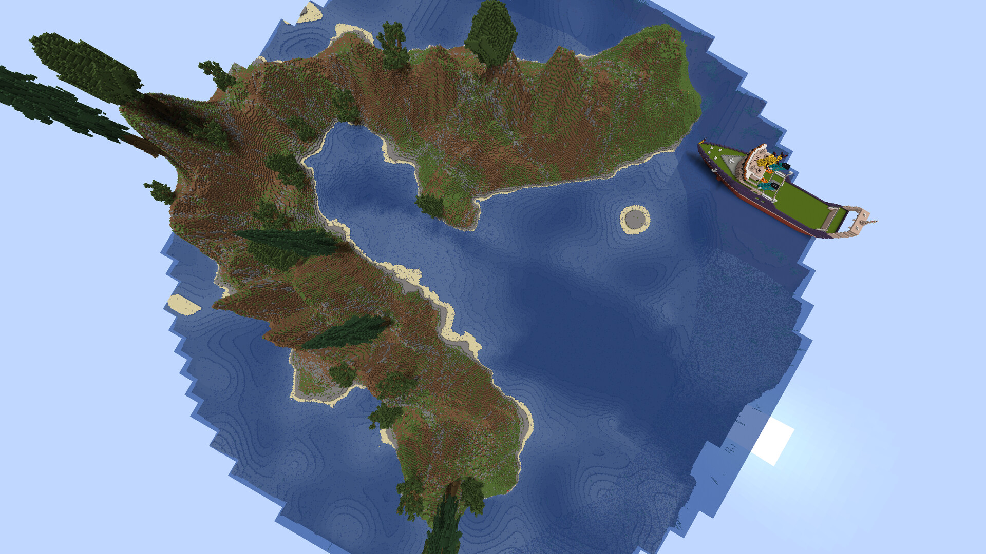 Island with ship Minecraft Map