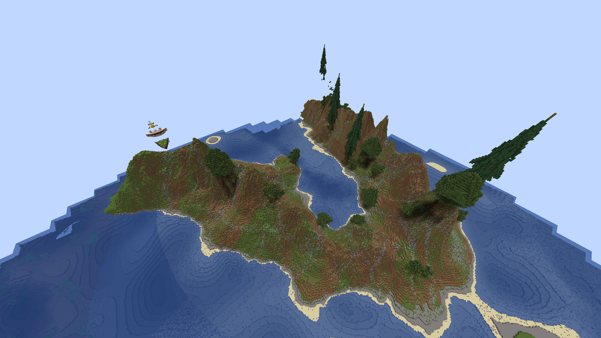 Island with ship Minecraft Map