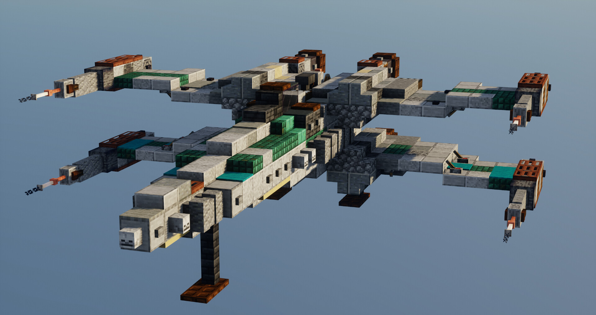 blue X-Wing, [normal scale] Minecraft Map