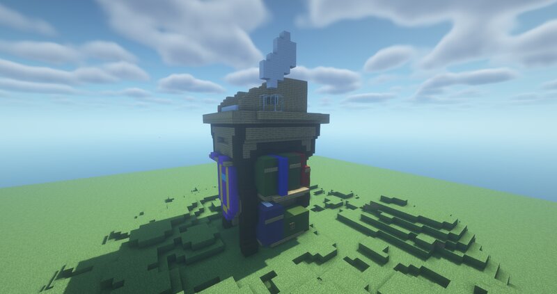 [16x16] Fantasy Backpack House (with schematic/litematic) Minecraft Map
