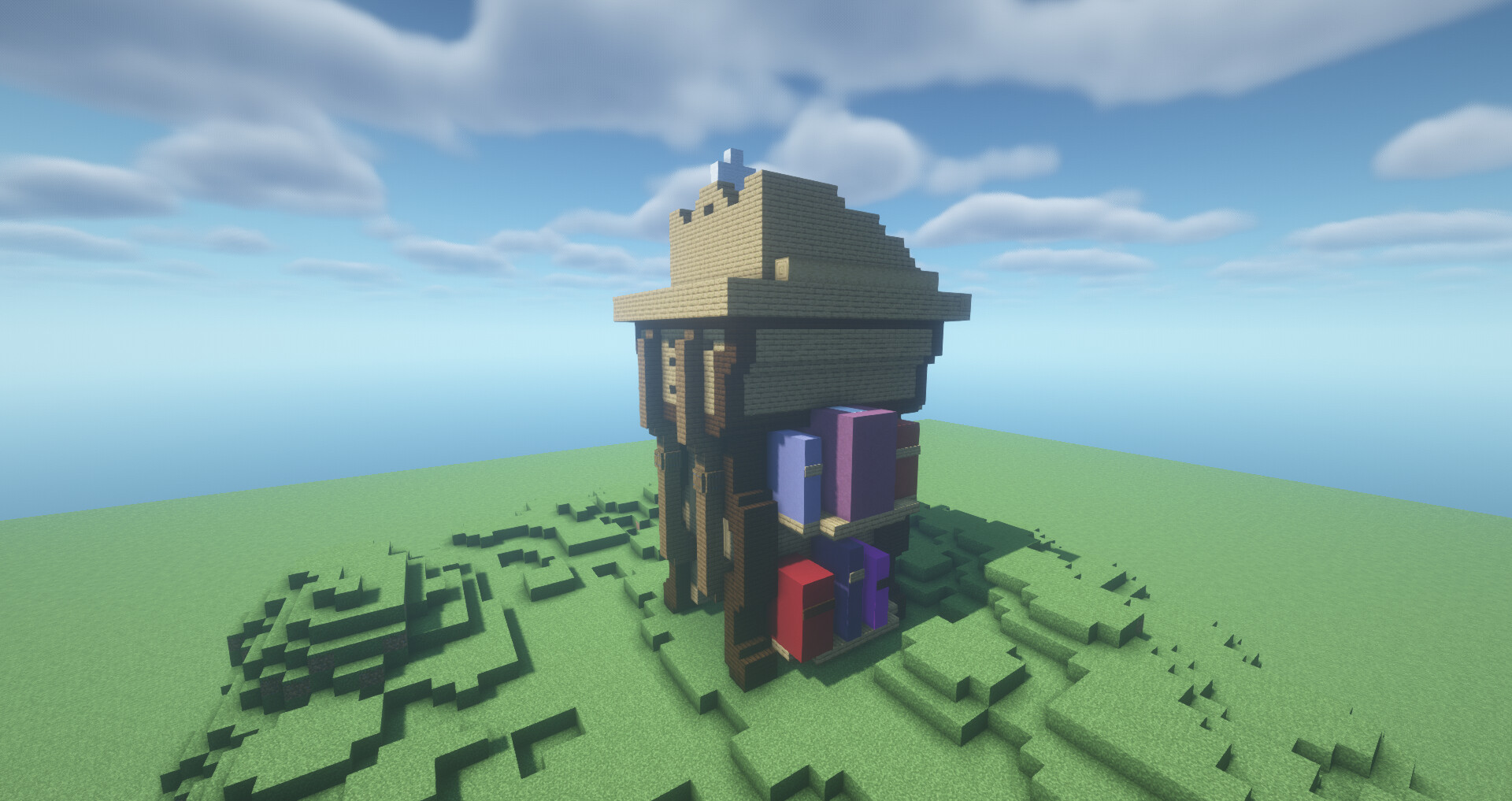 [16x16] Fantasy Backpack House (with schematic/litematic) Minecraft Map