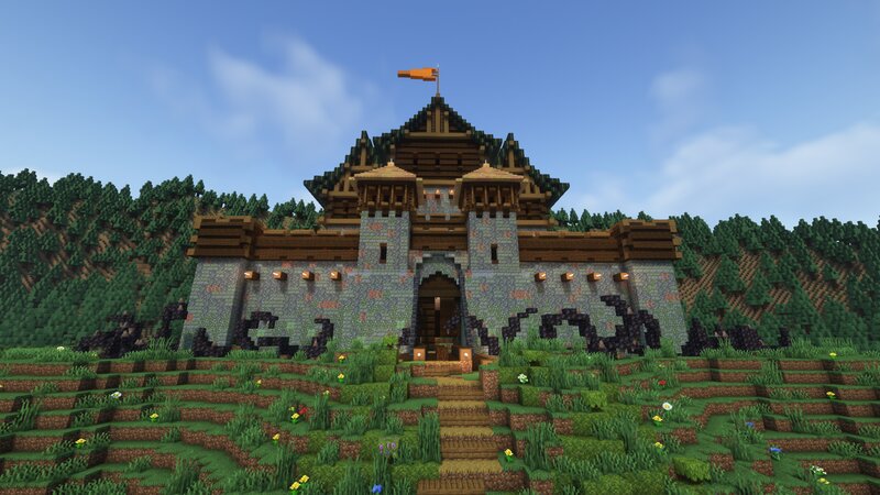 Rampart Town from Heroes of Might & Magic III Minecraft Map