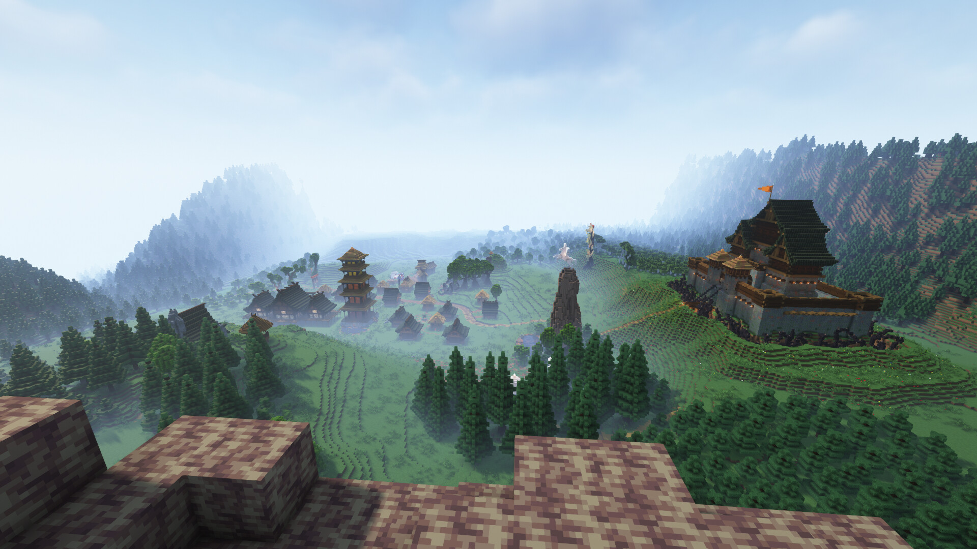 Rampart Town from Heroes of Might & Magic III Minecraft Map