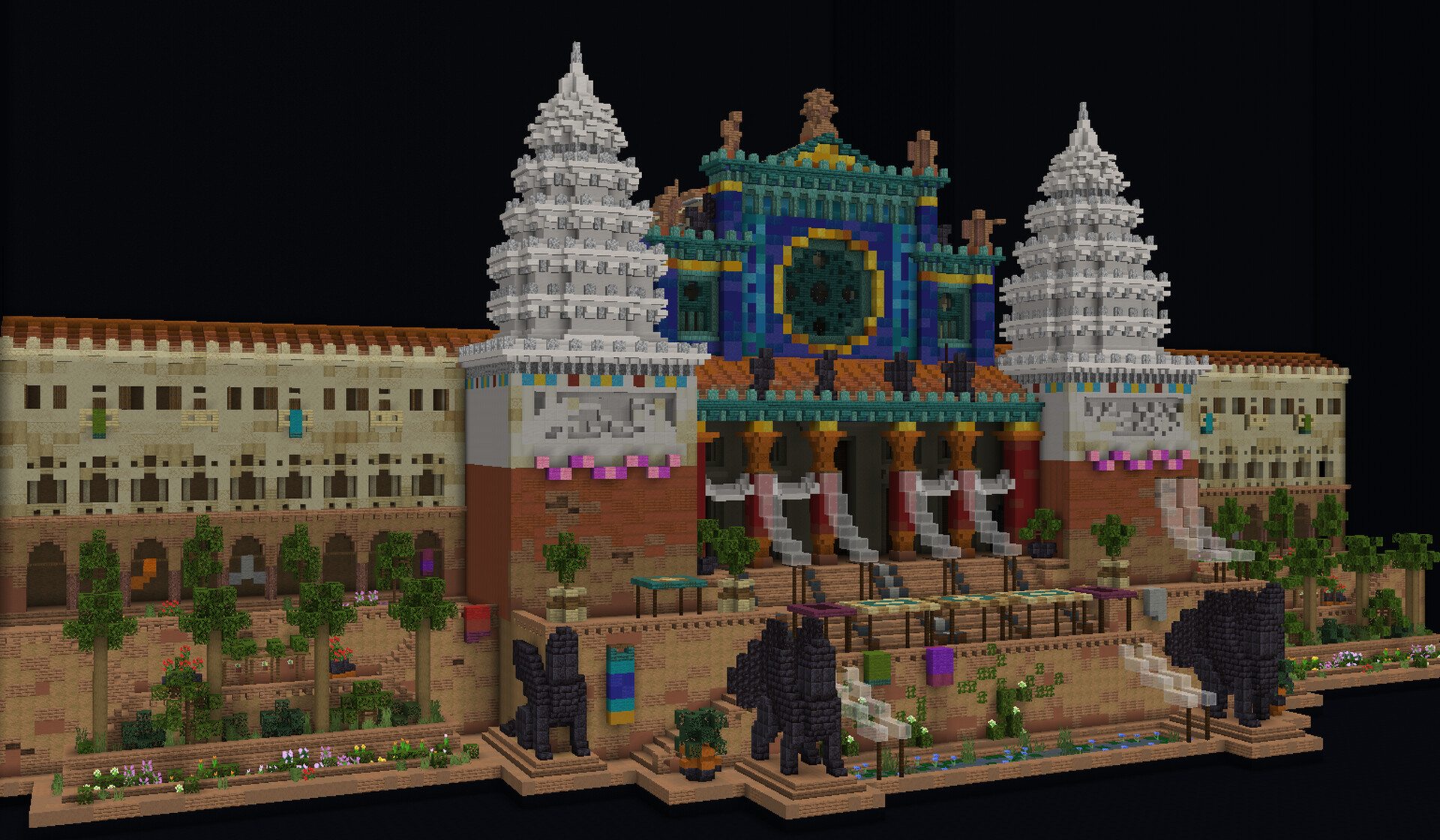 Fantasy Temple Facade Minecraft Map