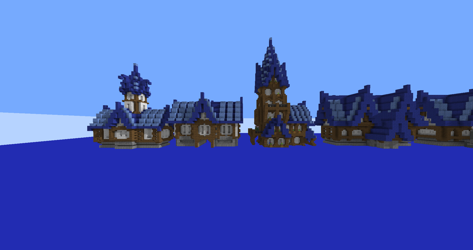 Minecraft Blue House Pack (Bonus: Blue House minifarm) Minecraft Map