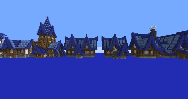 Minecraft Blue House Pack (Bonus: Blue House minifarm) Minecraft Map