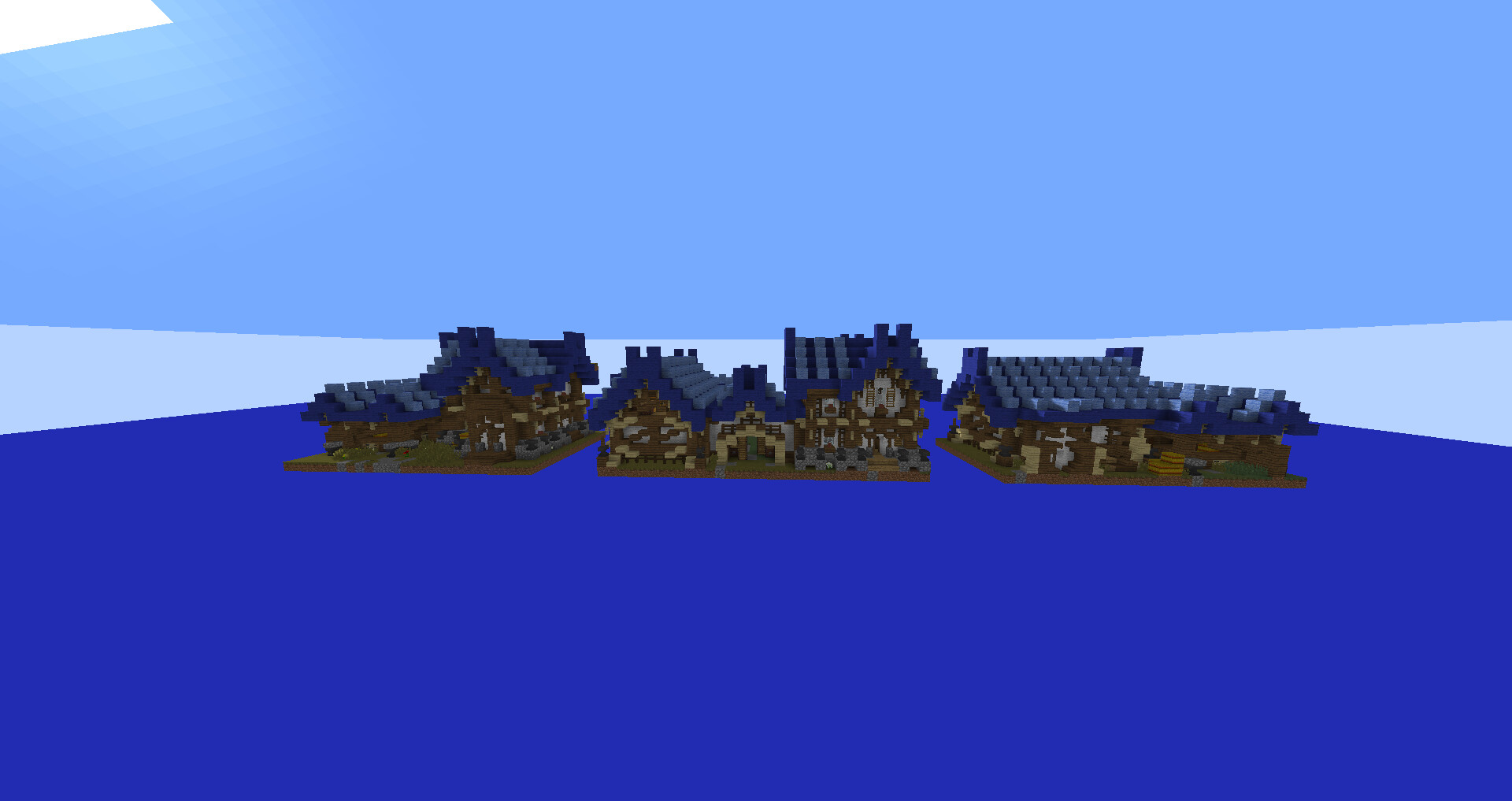 Minecraft Blue House Pack (Bonus: Blue House minifarm) Minecraft Map