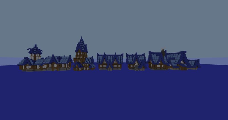 Minecraft Blue House Pack (Bonus: Blue House minifarm) Minecraft Map