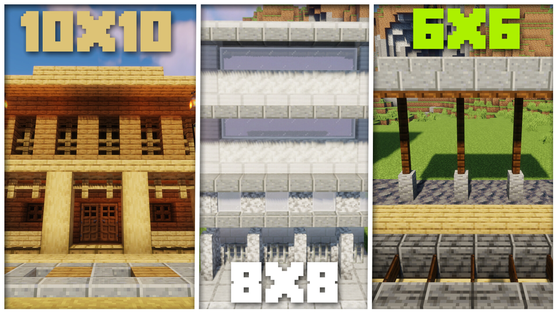 Three Plots, Three Builds, Three Different Sizes! (Ep. #1) Minecraft Map