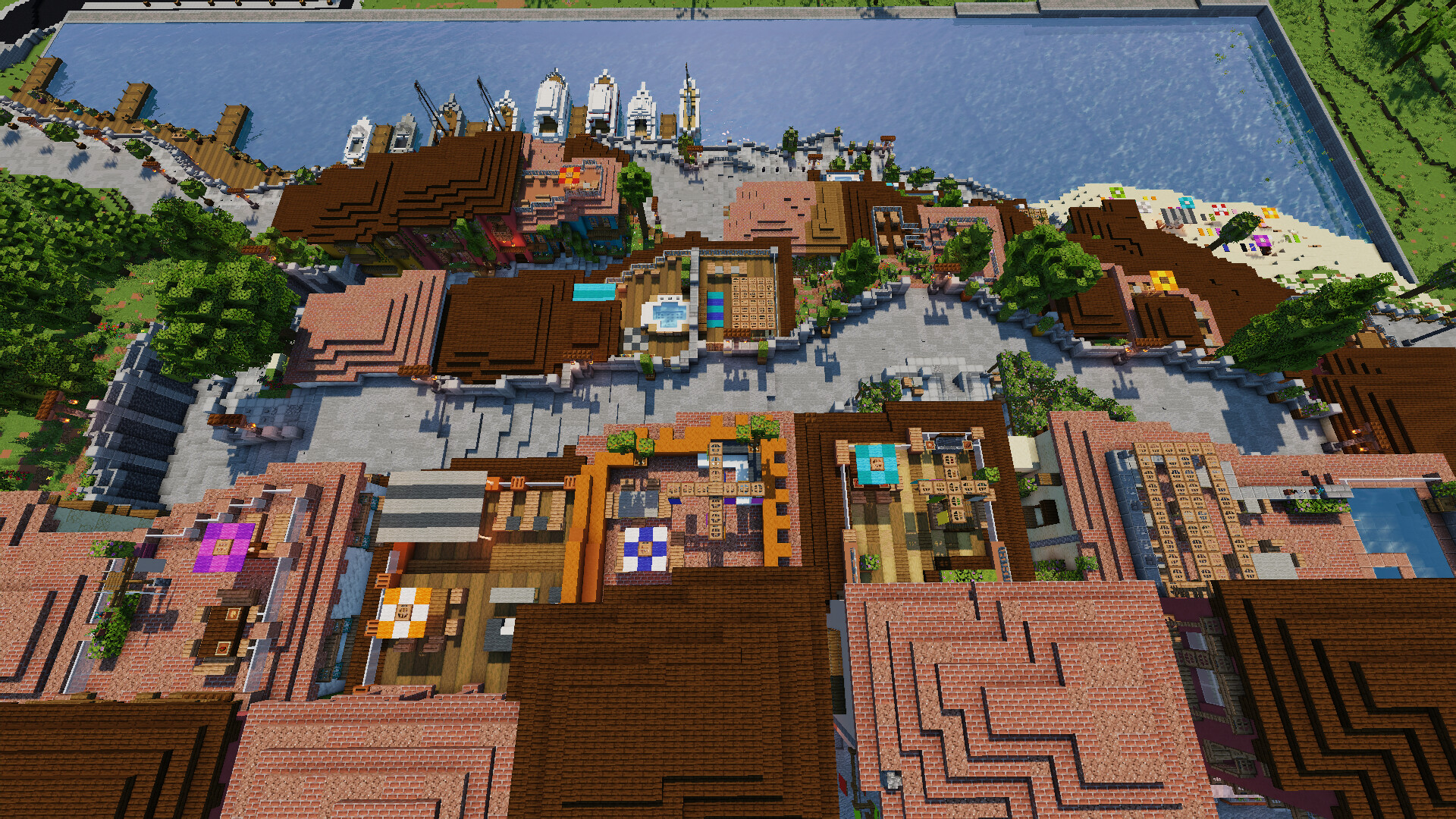 Coastal Italian Town Movie Set Minecraft Map