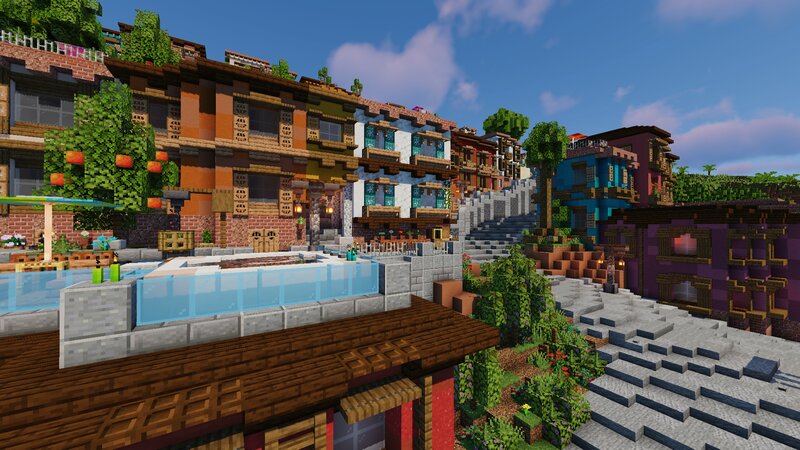Coastal Italian Town Movie Set Minecraft Map